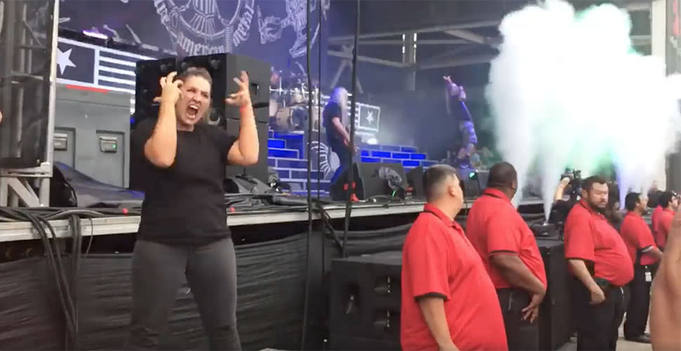 Check out this sign language interpreter translating a Lamb Of God gig