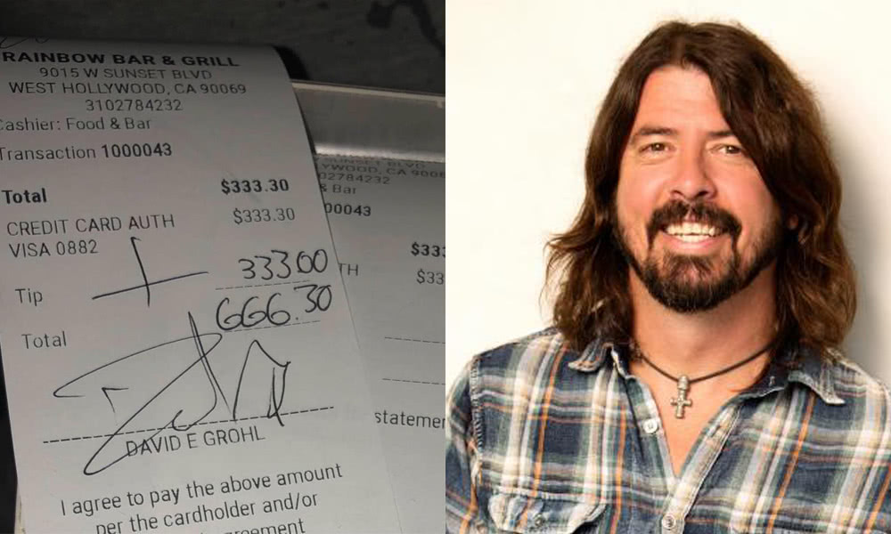Dave Grohl leaves bar enormous tip, because of course he does