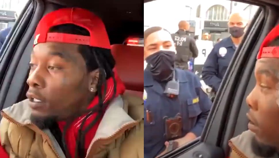 Offset got into a spat with police and livestreamed the whole fustercluck