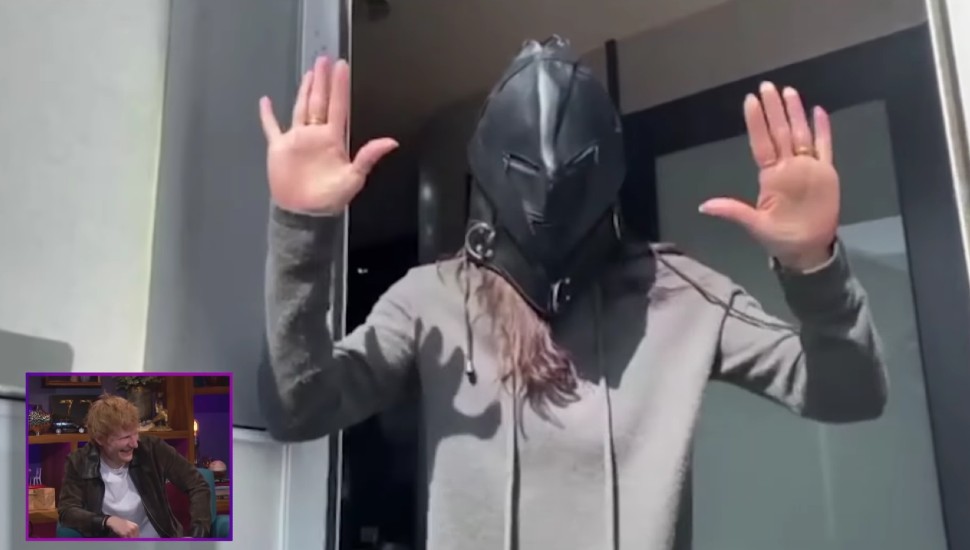 Ed Sheeran has a tradition of buying leather S&M masks for Courteney Cox