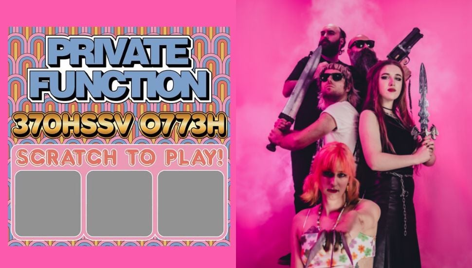 Private Function are releasing a new album with a 'scratch and win' panel