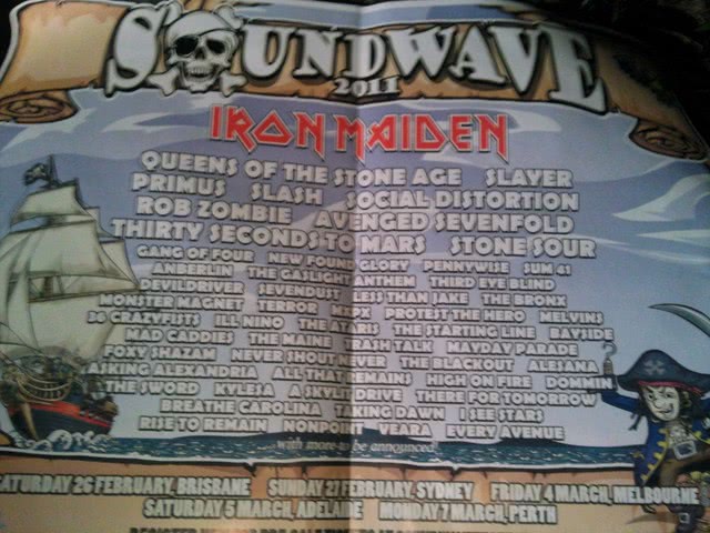 Soundwave 2011 Lineup Leaked!