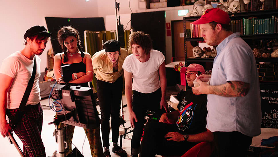 Behind the scenes of The Delta Riggs' latest music video shoot