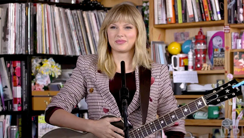 Watch: Taylor Swift performance for NPR's Tiny Desk
