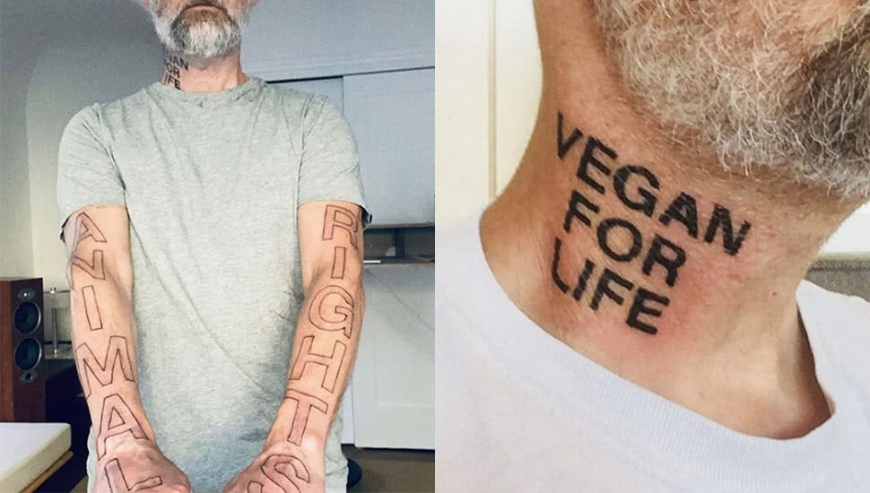 Moby debuts unhinged new animal rights tattoo