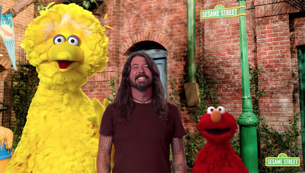 Check out Dave Grohl performing a song on 'Sesame Street'