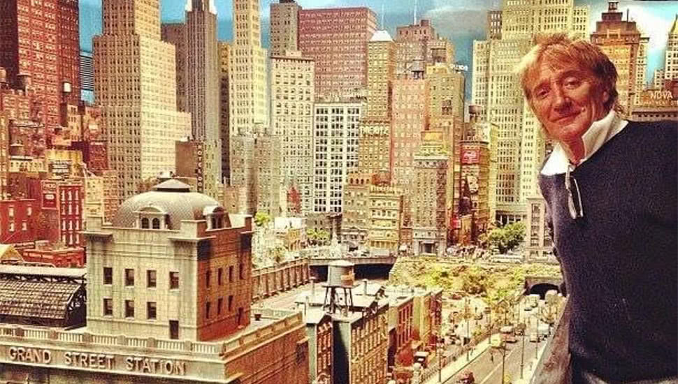 Rod Stewart unveils his massive model train city, 23 years in the making