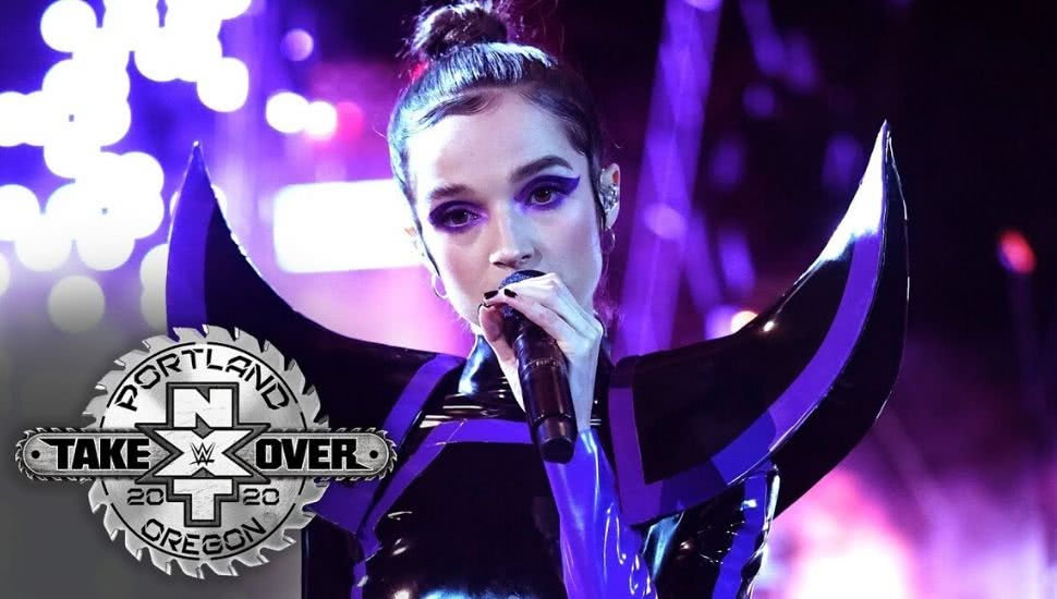 Watch Pop-metal star Poppy crush her WWE performance
