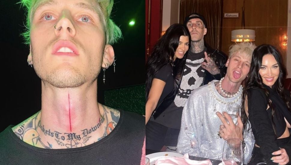 Peep Machine Gun Kelly's gruesome new neck tattoo